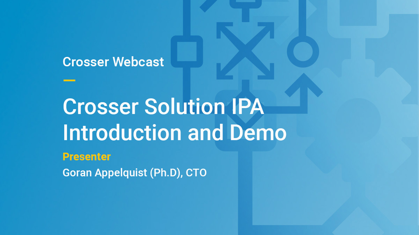 Webinars and Videos | Crosser Resources